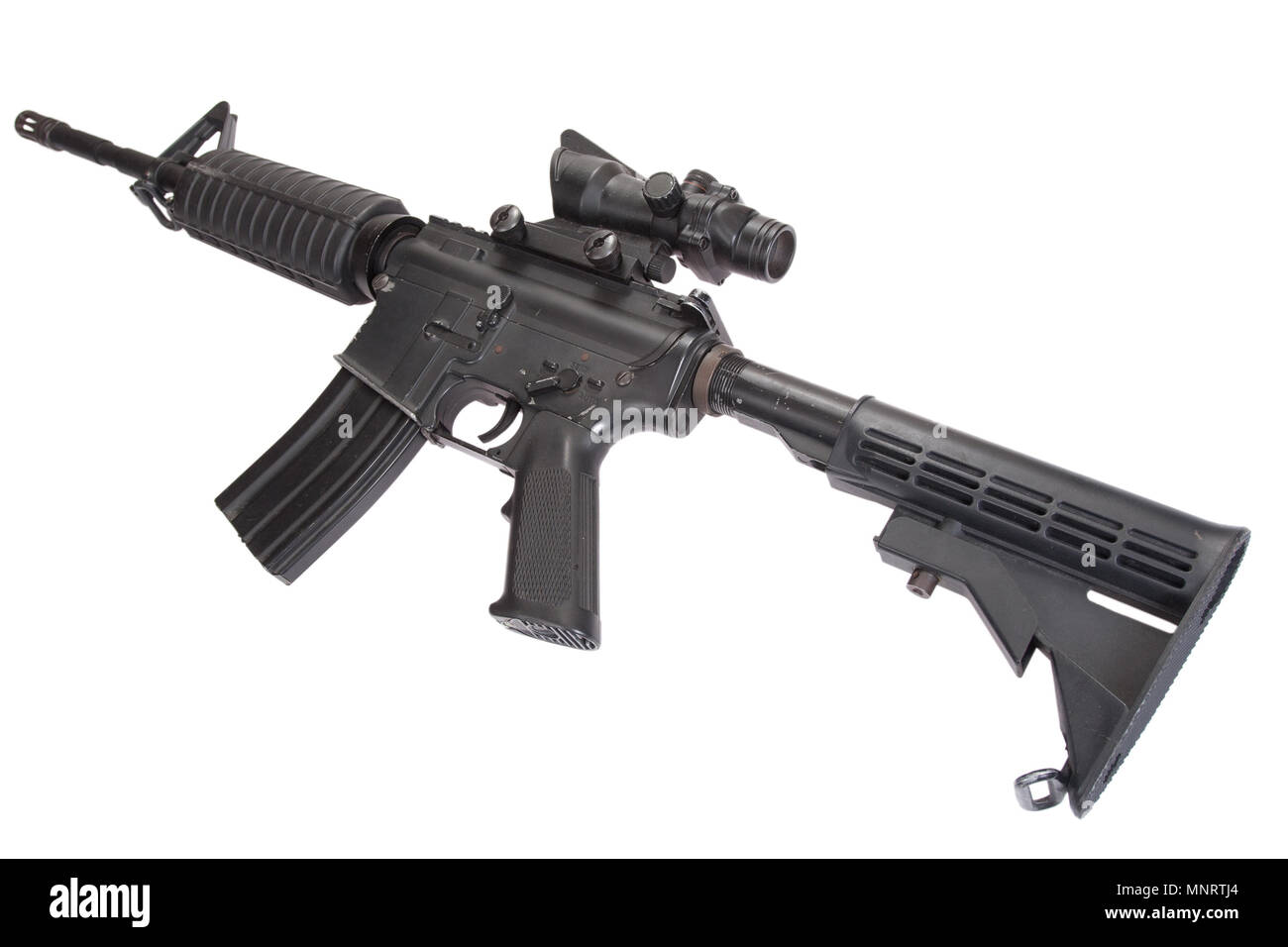 M4 carbine isolated on a white background Stock Photo - Alamy