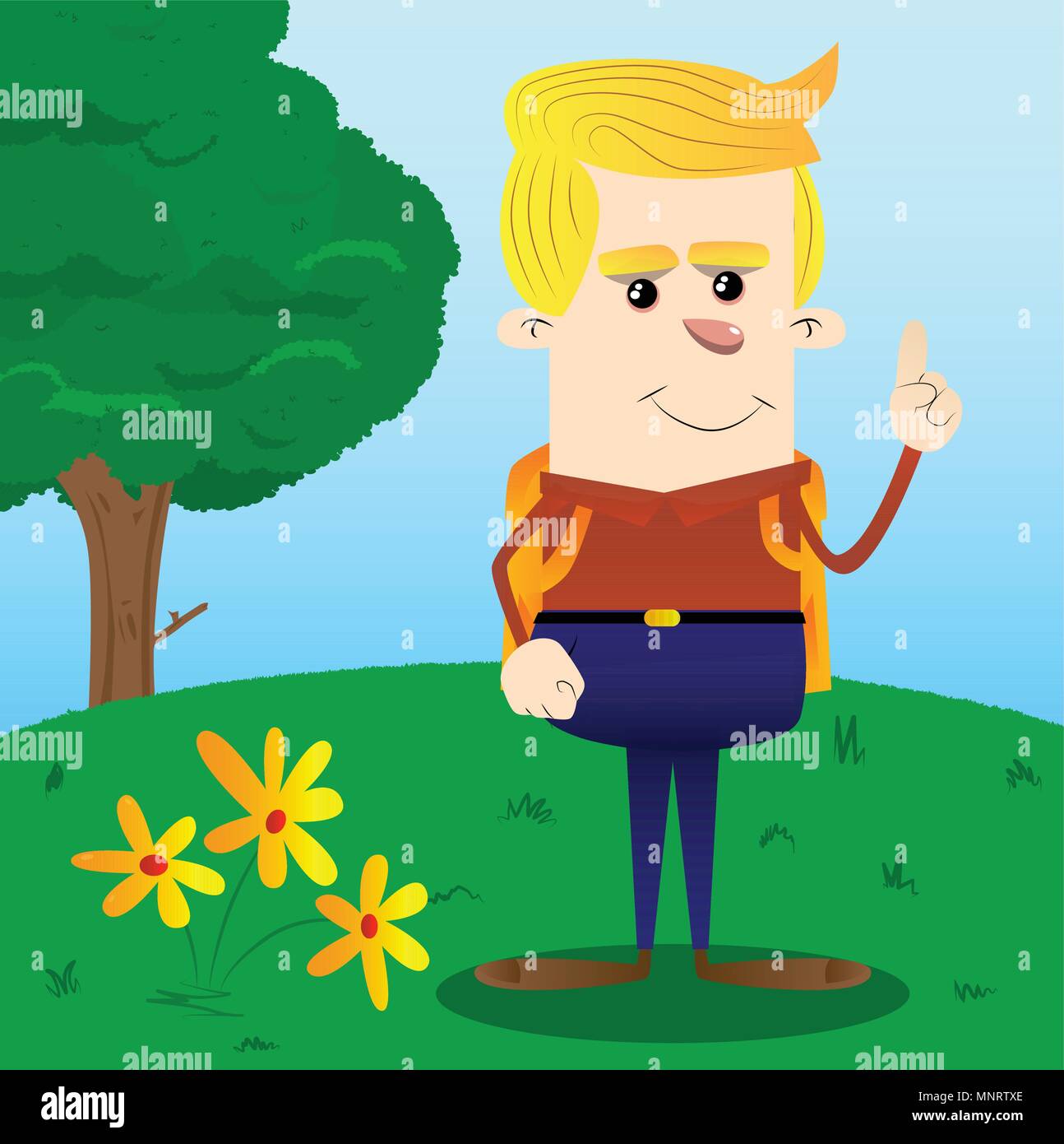 Pointing finger direction school Stock Vector Images - Alamy