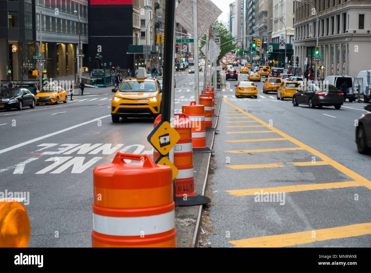 Traffic barrels hi-res stock photography and images - Alamy