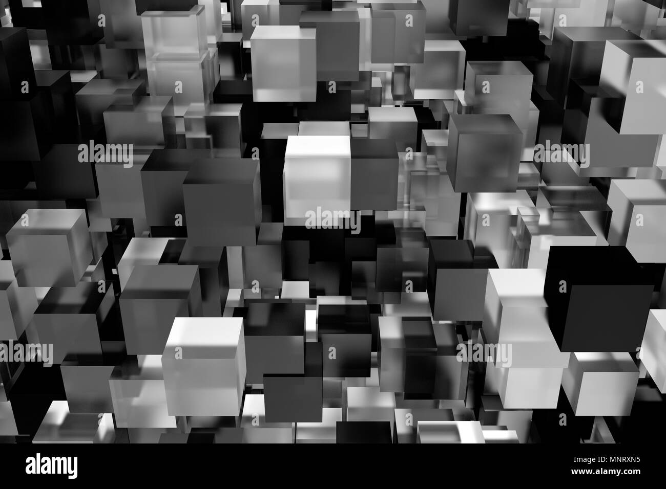 Abstract composition from 3d cubes with shadows. 3d rendering Stock ...