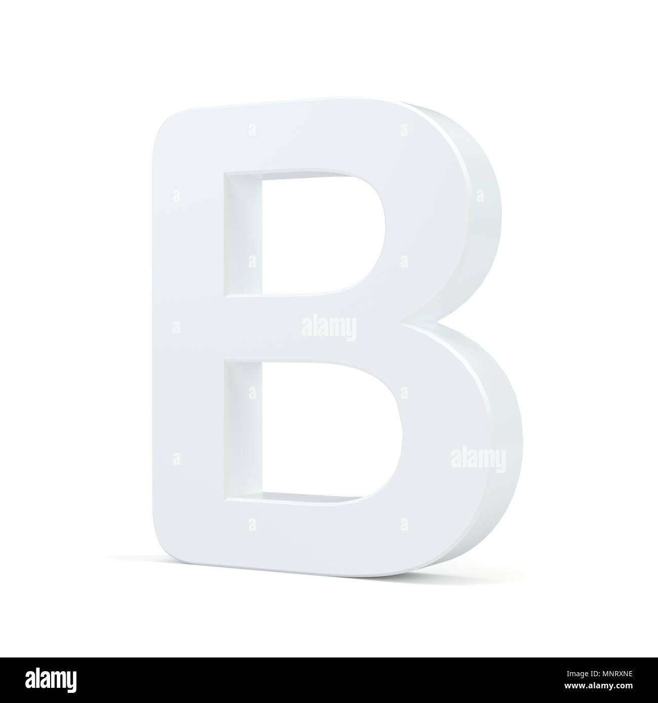 White letter B isolated on white background. 3d rendering Stock Photo ...