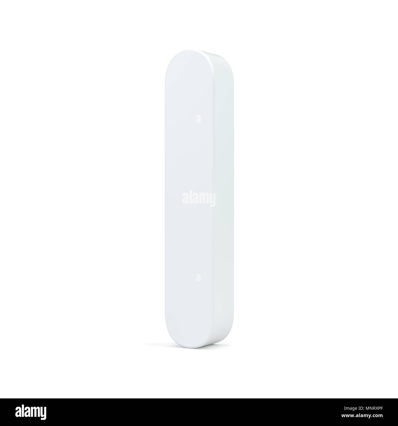 White letter I isolated on white background. 3d rendering Stock Photo ...