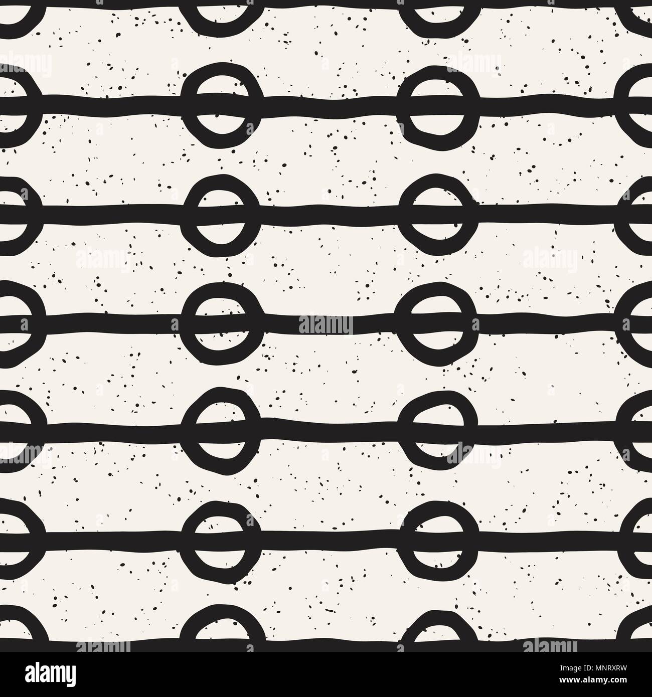 Hand drawn lines seamless grungy pattern. Abstract geometric repeating ...
