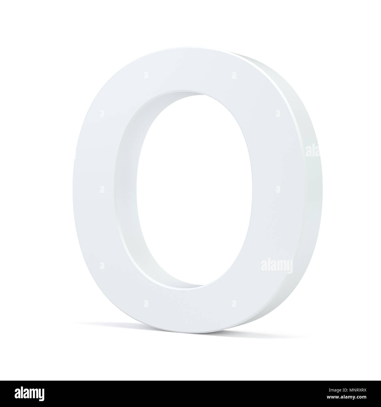 White letter O isolated on white background. 3d rendering Stock Photo ...