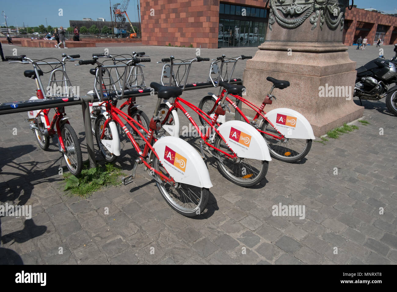 bike station of velo antwerpen, antwerp, Belgium Stock Photo - Alamy