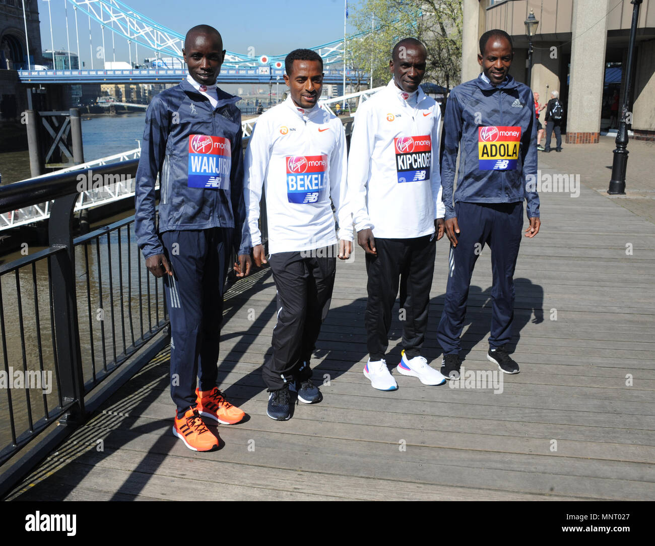London Marathon Elite Men's photocall 2018 photocall at Tower Hotel in London Featuring: Daniel ...