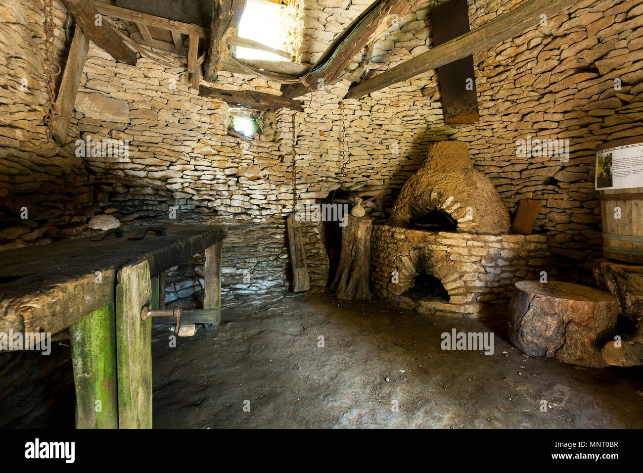 Indoor of the Cabanes de Breuil, Saint-Andre-dAllas, Dordogne, Nouvelle ...