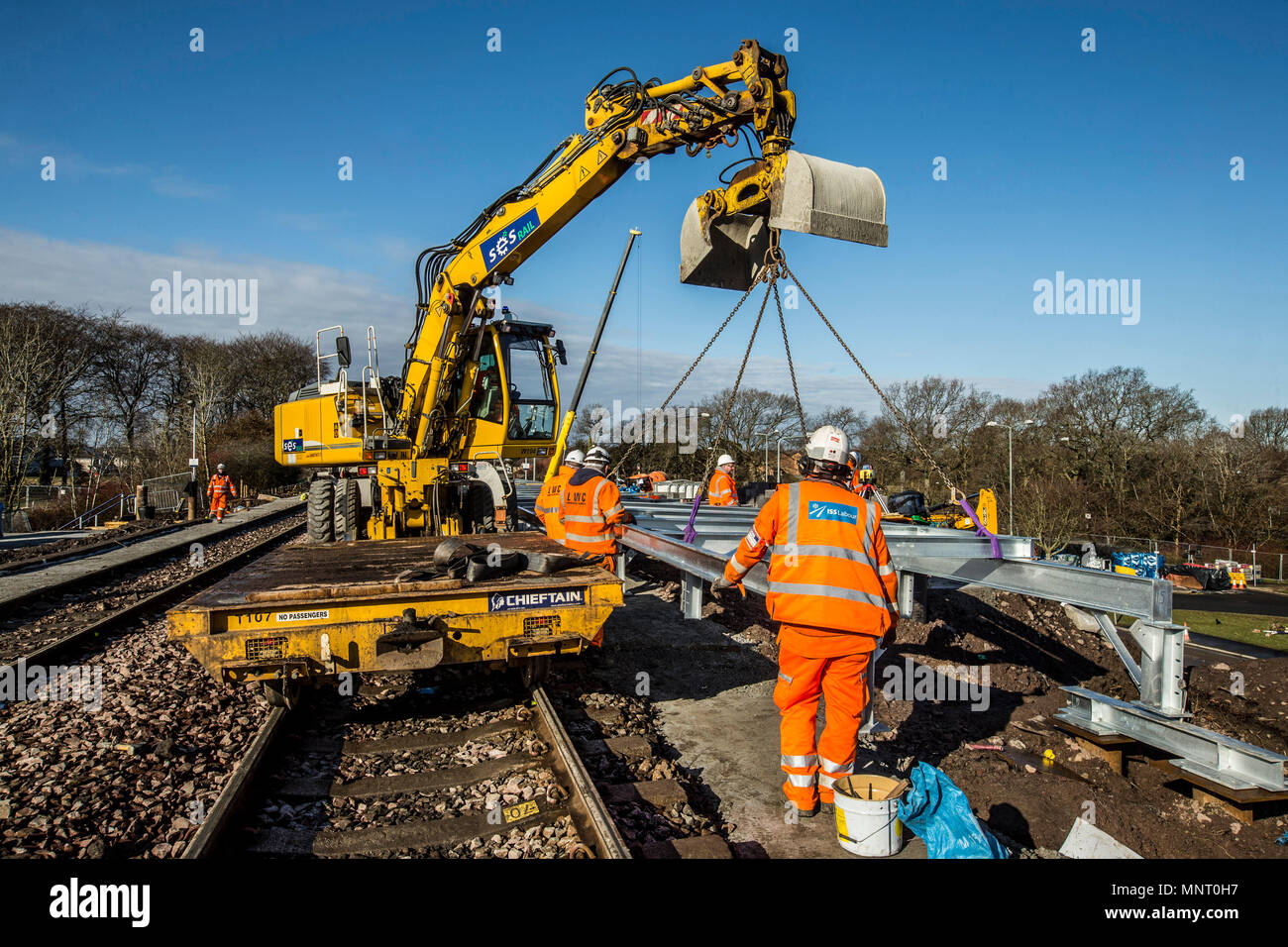 Railway Construction workers Stock Photo - Alamy