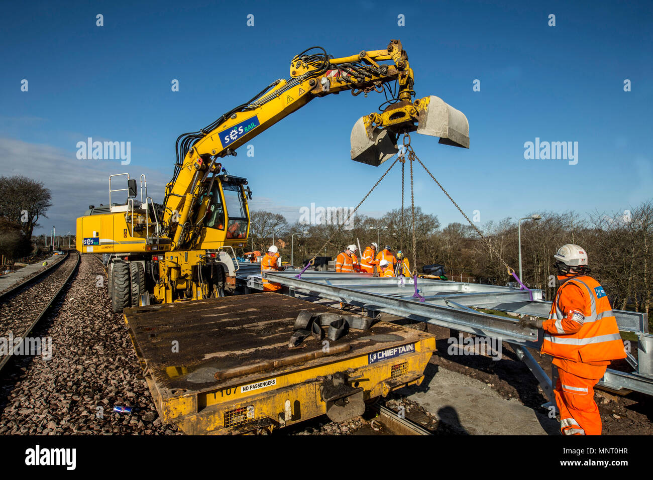 Railway Construction workers Stock Photo - Alamy