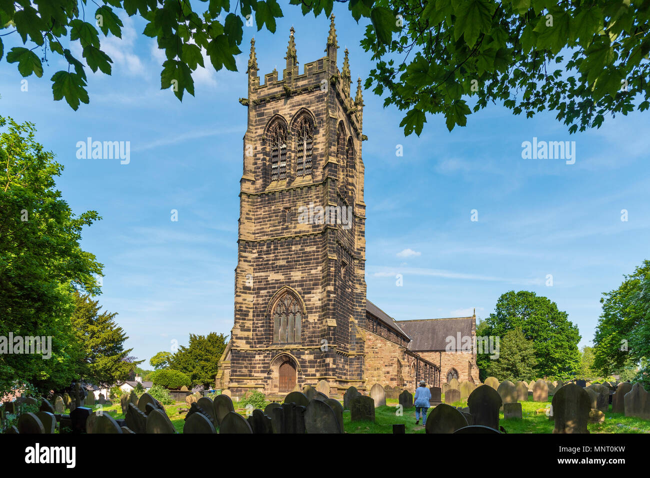 Lymm. Cheshire. North West England. St Mary's church Stock Photo - Alamy