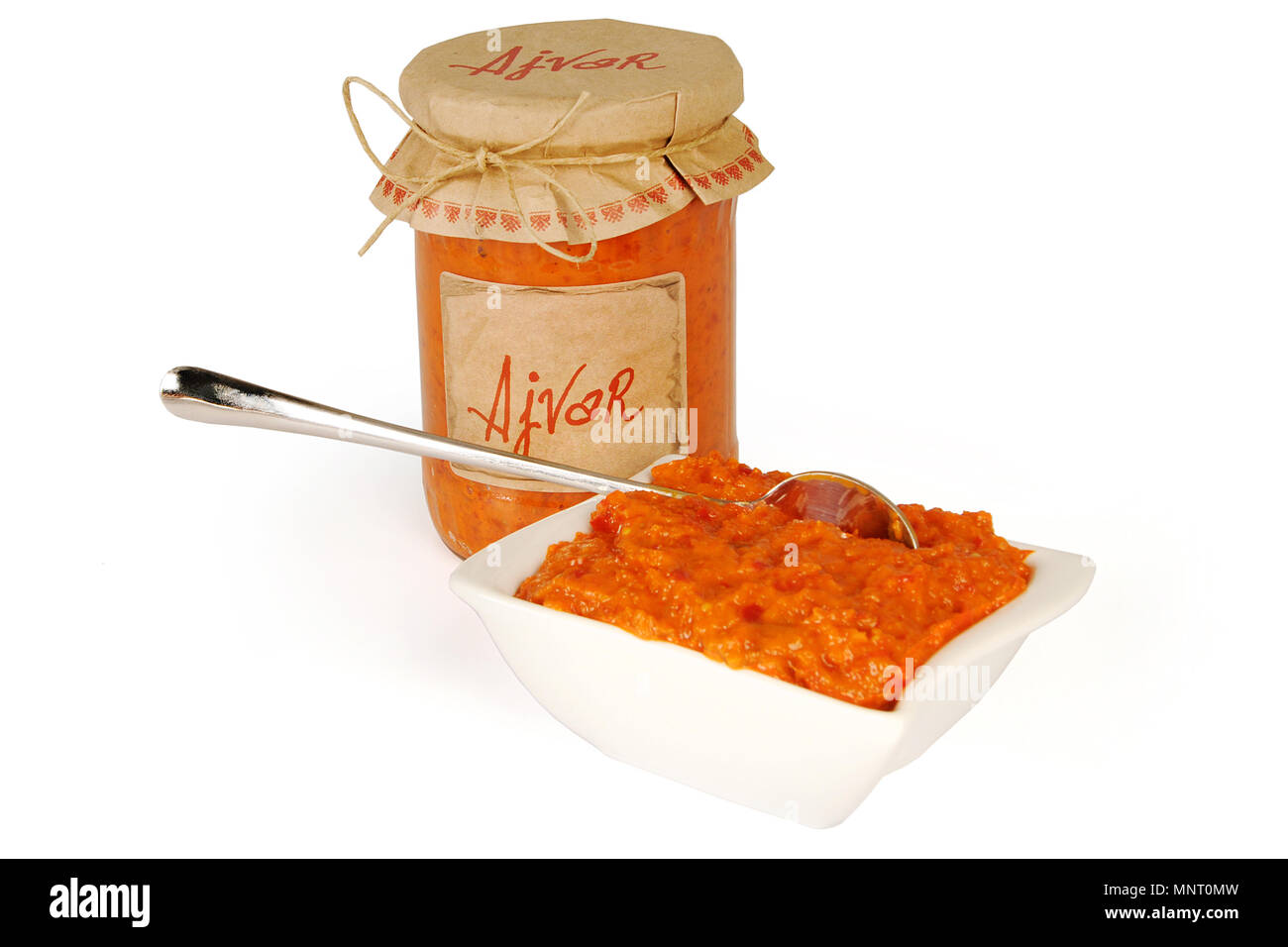 Ajvar, a delicious roasted red pepper and eggplant dish. Serbian and ...