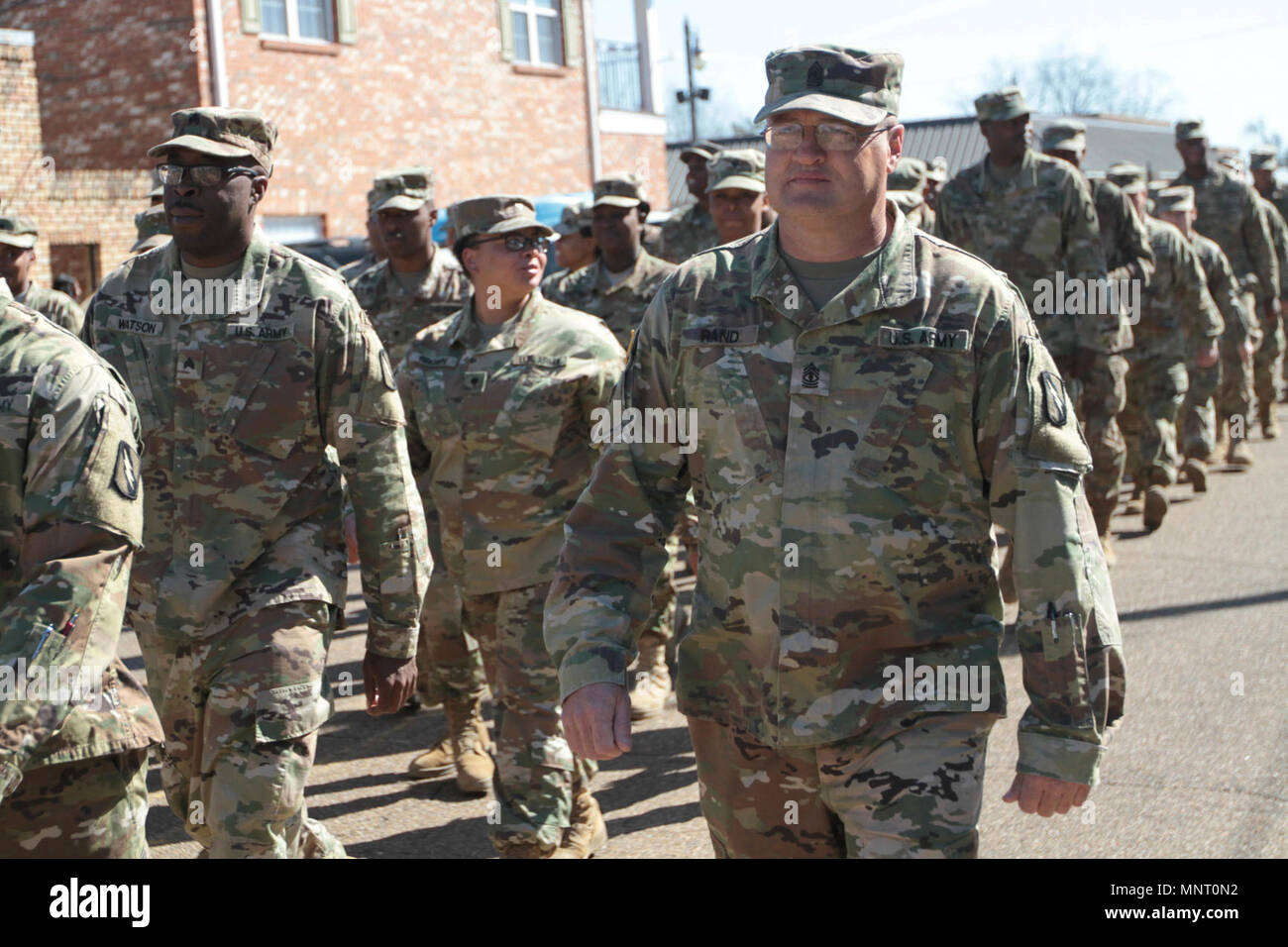 U.S. Army First Sgt. Jeremy Rand, the senior noncommissioned officer ...