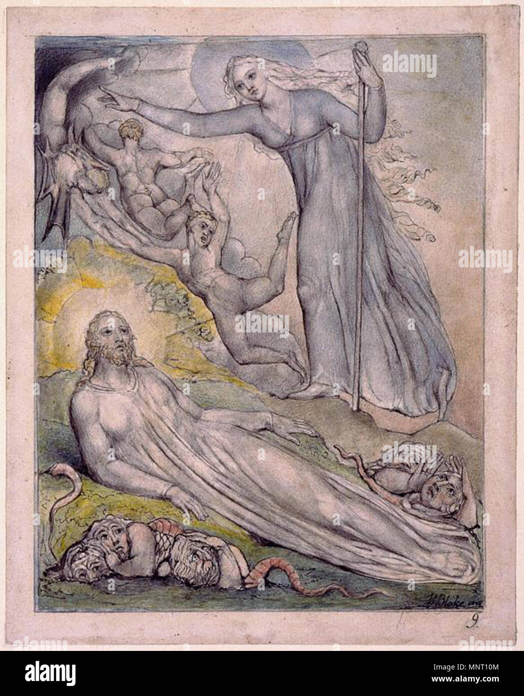 . Watercolor Illustration to Milton's Comus by William Blake . between ...
