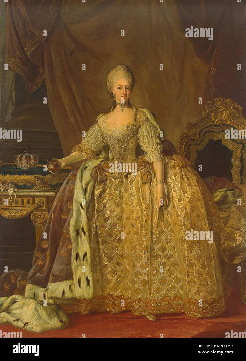Portrait of Sophia Magdalena of Denmark (1746-1813) circa 1773-1775 ...