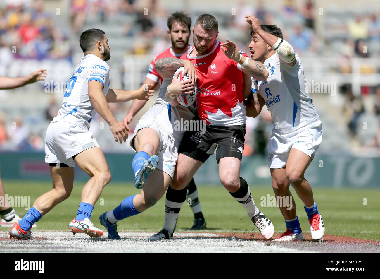 Toronto Wolfpack's Adam Sidlow powers through during the Betfred ...