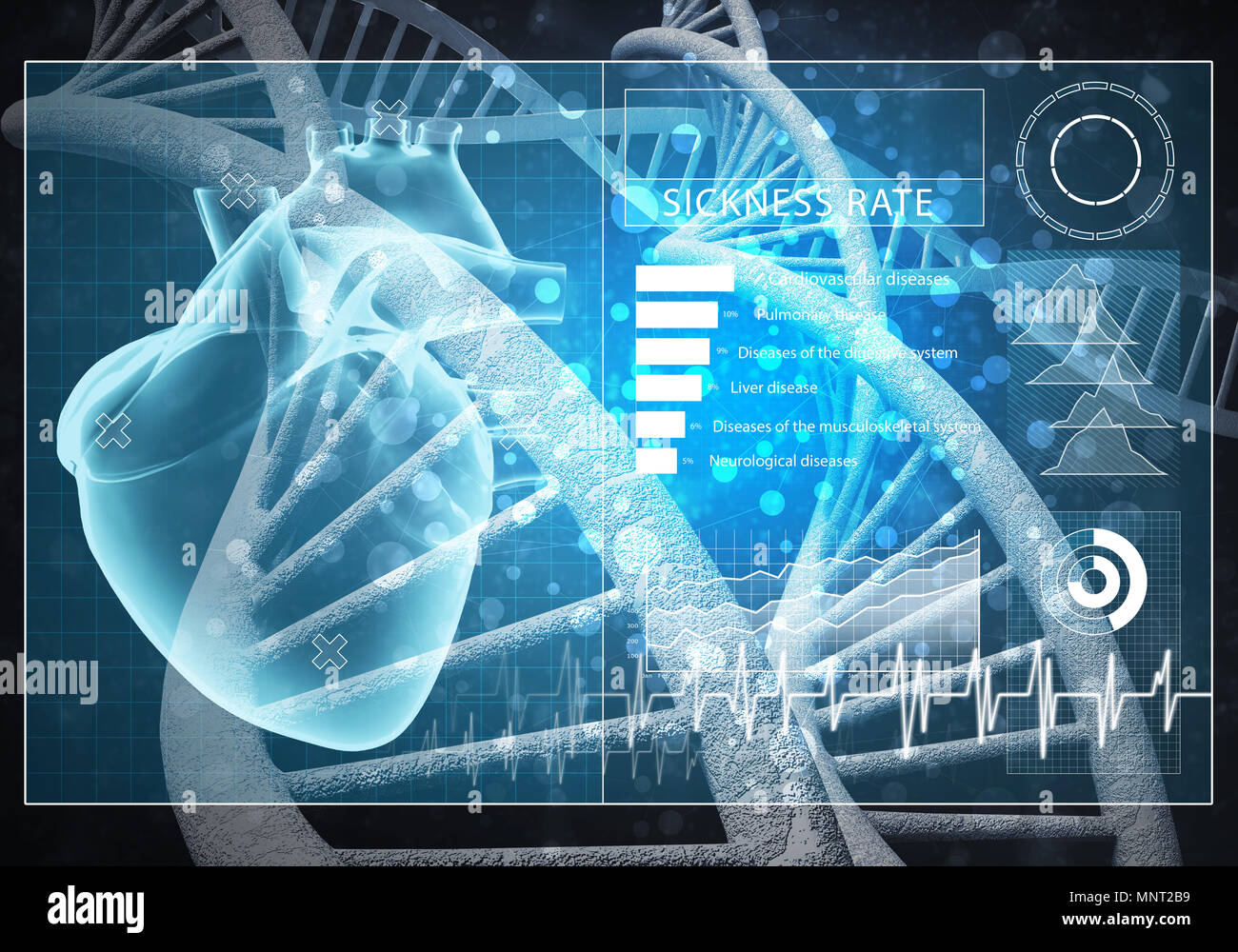 Medicine user interface Stock Photo - Alamy