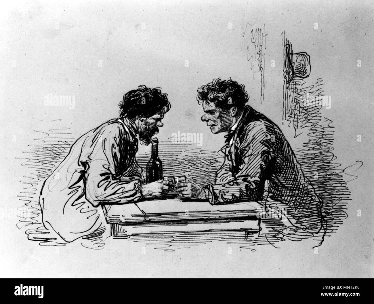 Two men drawing on Black and White Stock Photos & Images - Alamy