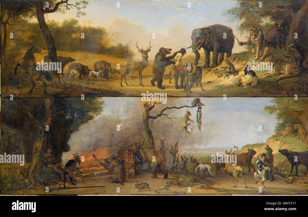 English: Punishment of a Hunter circa 1647. 967 Paulus Potter ...