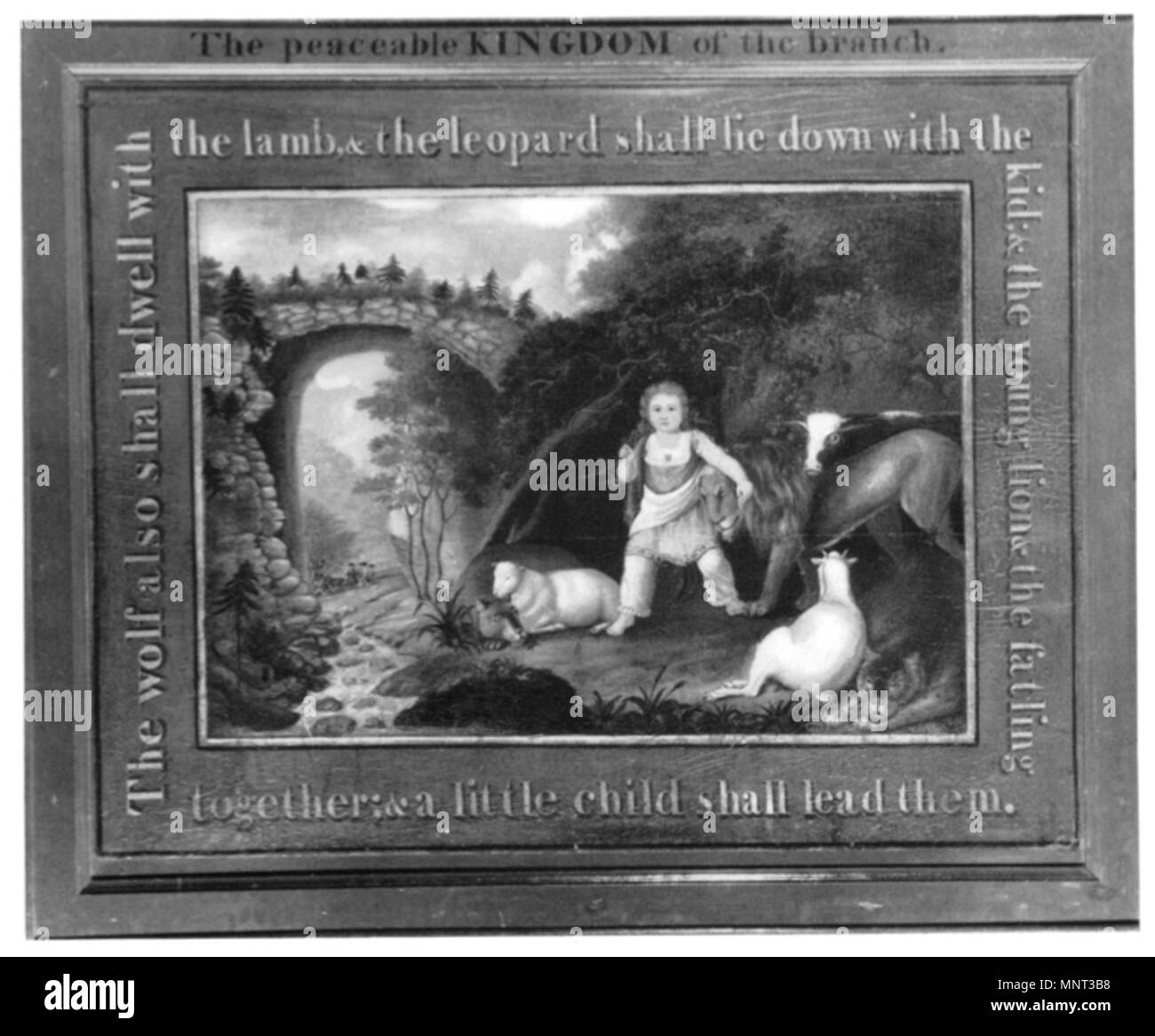 . 'The Peaceable Kingdom of the Branch,' a fireboard painted by Hicks ...