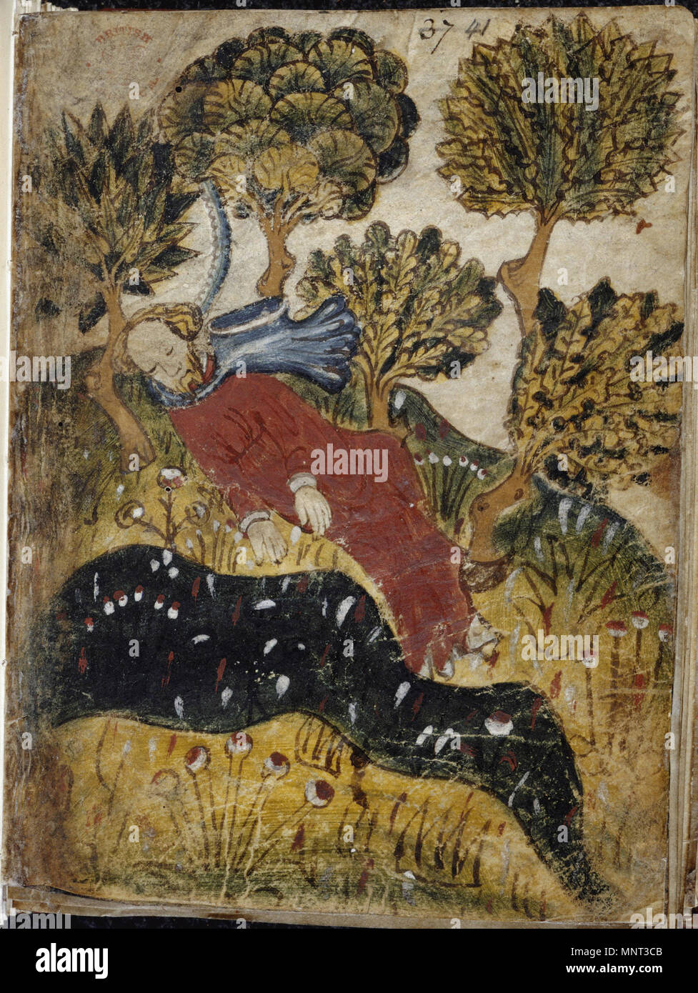 . English: Illustration to an English manuscript of Pearl, circa 1400 ...