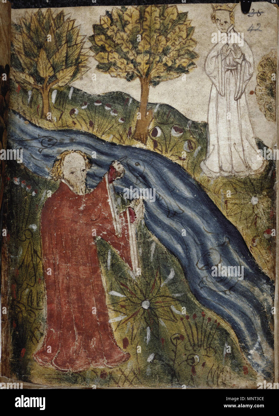 . English: Illustration to an English manuscript of Pearl, circa 1400 ...
