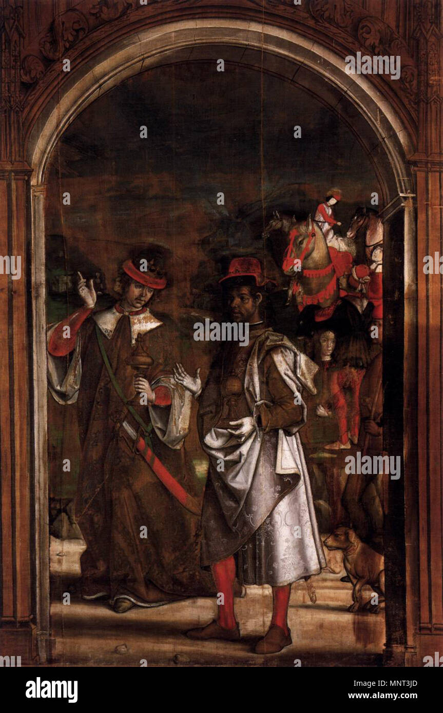 Spanish: Dos Reyes Magos Two Wise Men . Español: La obra muestra a dos ...