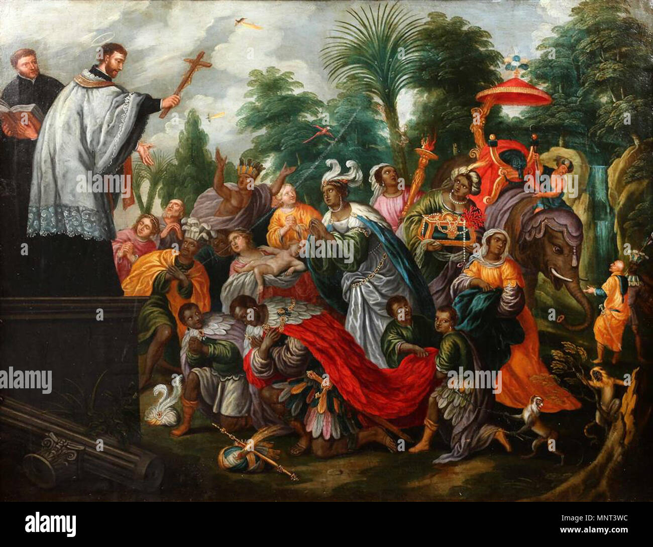 971 Peeter Sion - Saint Francis Xavier evangelizing the Ιndians Stock ...