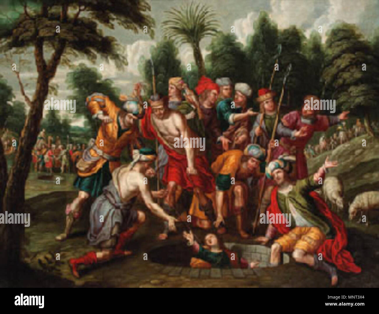 Joseph lowered into the well by his brothers between 1637 and 1695. 971 ...