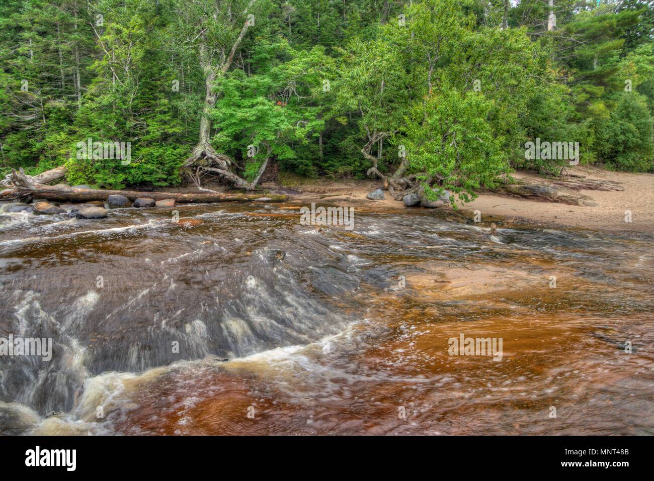 The Painted Rocks National Lakeshore in Upper Michigan has a wide ...