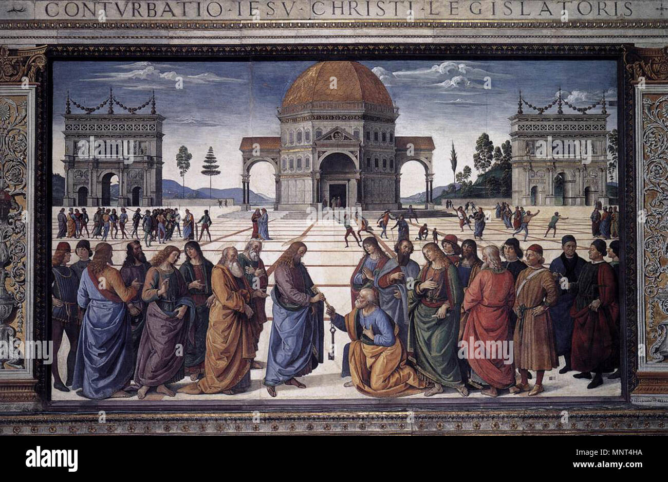 English: Christ Handing the Keys to St Peter between 1481 and 1482. 974 ...