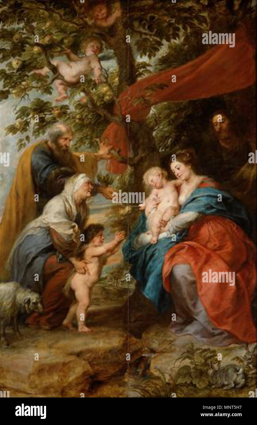 Deutsch: Ildefonso-Altar: Die Hl. Familie unter dem Apfelbaum (Außenseiten der Flügel) English ...
