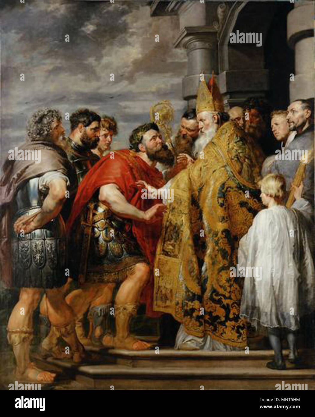 Deutsch: Hl. Ambrosius und Kaiser Theodosius English: Saint Ambrose ...