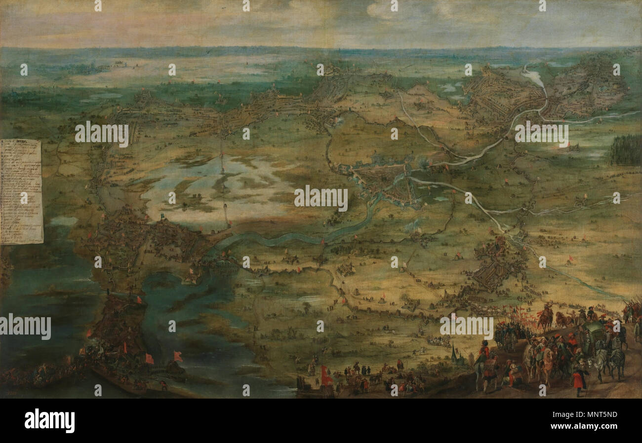 Bird's eye view of the Breda site circa 1628. 978 Peter Snayers - Bird ...