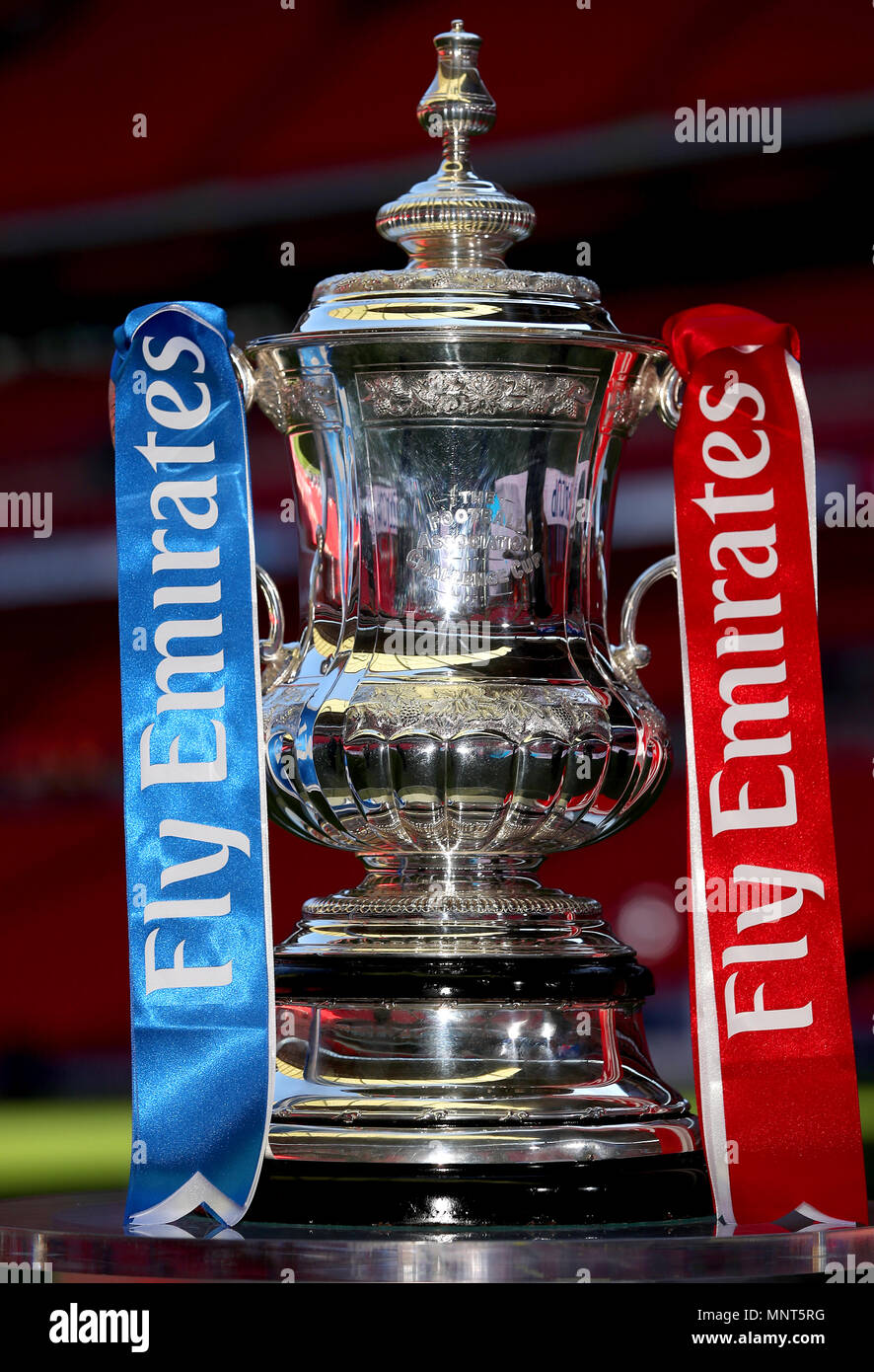 A detail view of the FA Cup before the Emirates FA Cup Final at Wembley ...