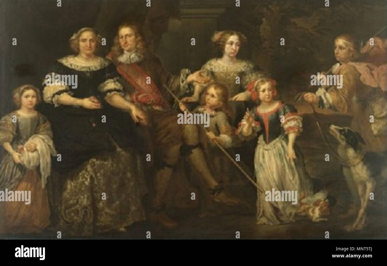 Q21678882 . English: Portrait of the d'Angimont Lacroix family . 17th ...