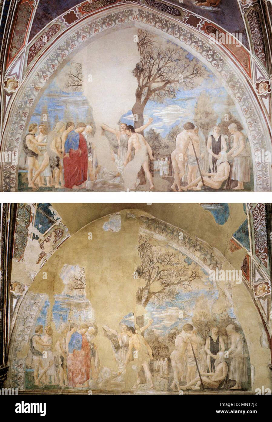 Death and Burial of Adam . Scene after and before restoration . second ...