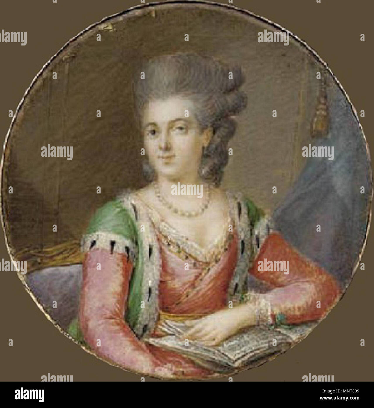 . English: A young lady (Madame de Sabran?) . 18th century. Pierre Le ...