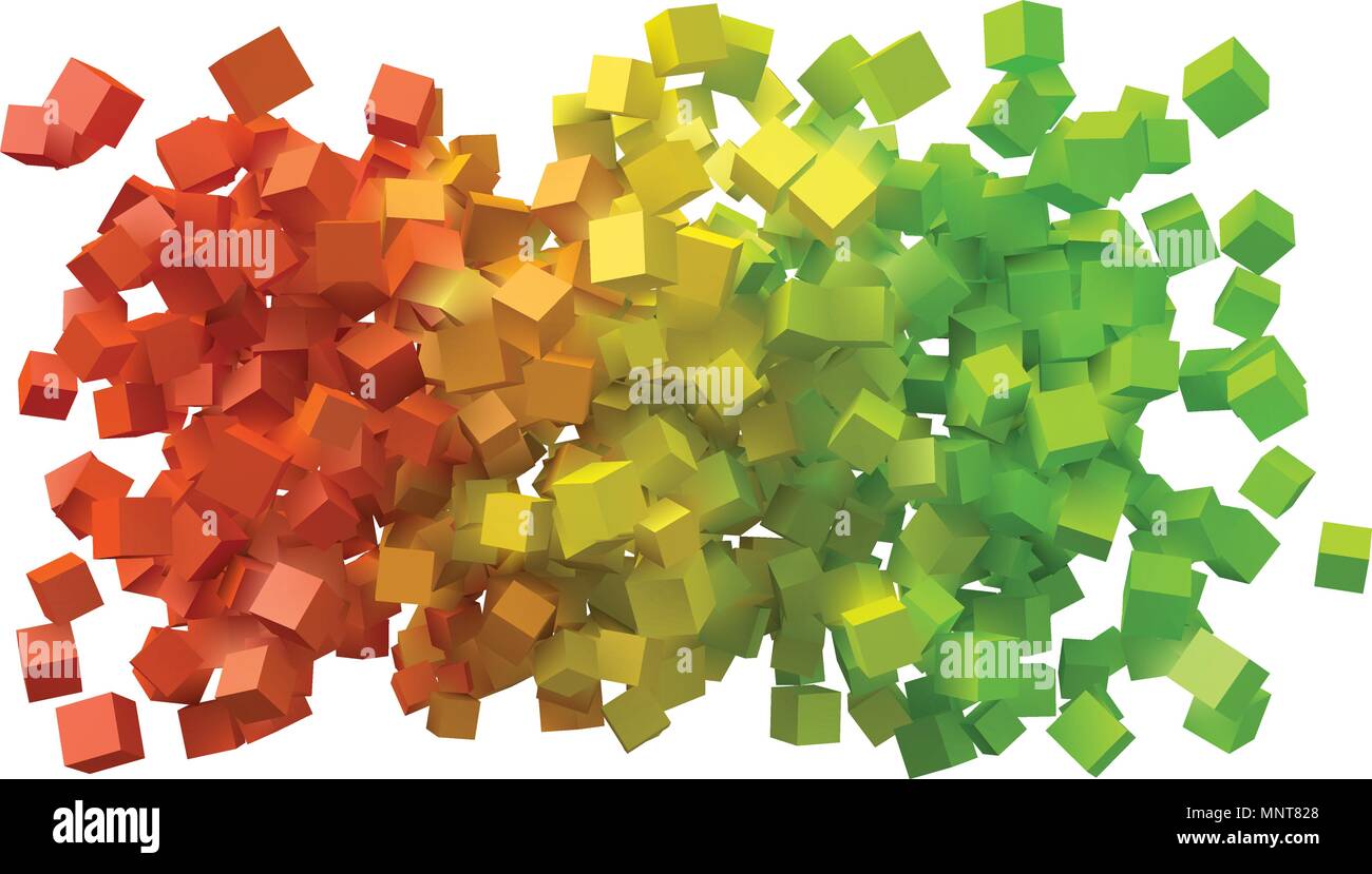 Abstract cubes background random motion Stock Vector Images - Alamy