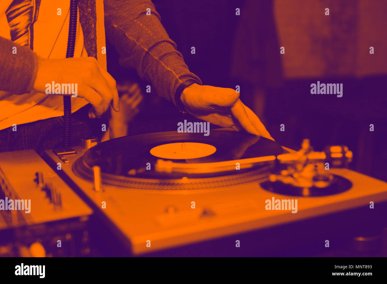Orange record player hi-res stock photography and images - Alamy