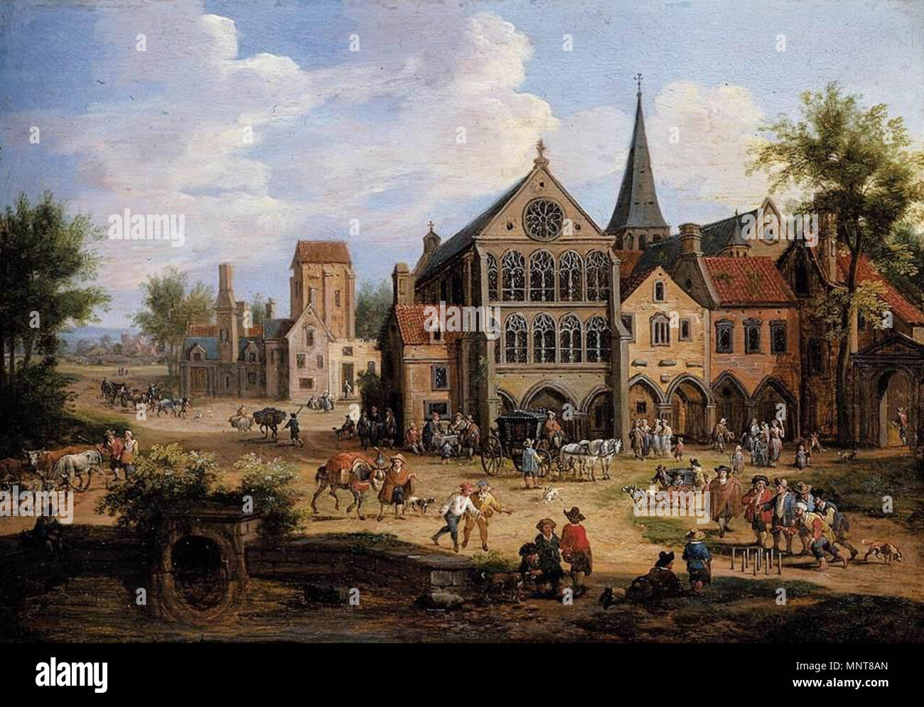 A Town Scene second half of 17th century. 989 Pieter Bout - A Town ...