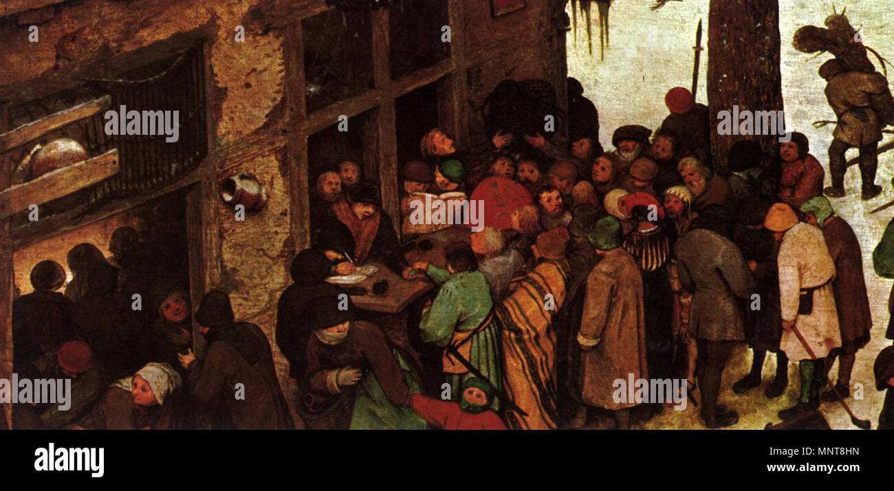 The Census at Bethlehem (detail) 1566. 990 Pieter Bruegel the Elder ...