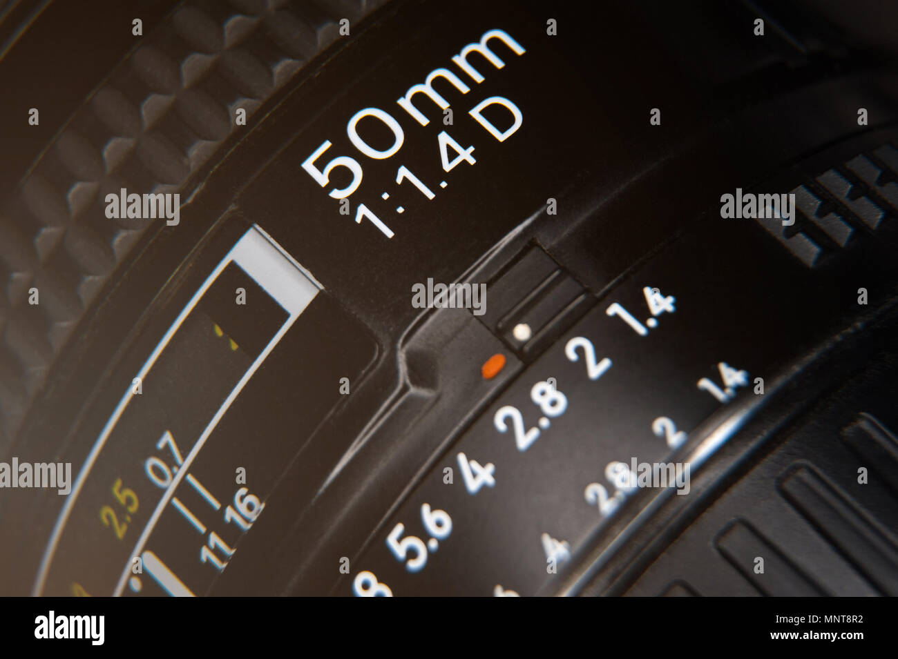 lens 50 mm marking macro close up photo Stock Photo - Alamy