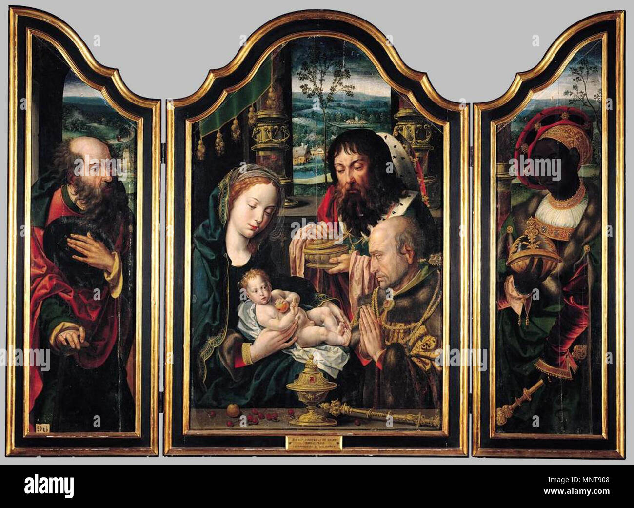 Triptych 1530s. 991 Pieter Coecke van Aelst - Triptych - WGA5124 Stock Photo - Alamy