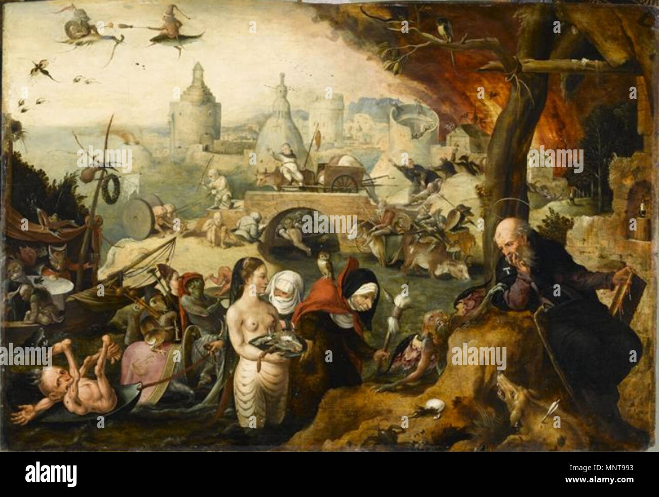 The Temptation of Saint Anthony 1547. 992 Pieter Huys - The Temptation of Saint Anthony Stock ...