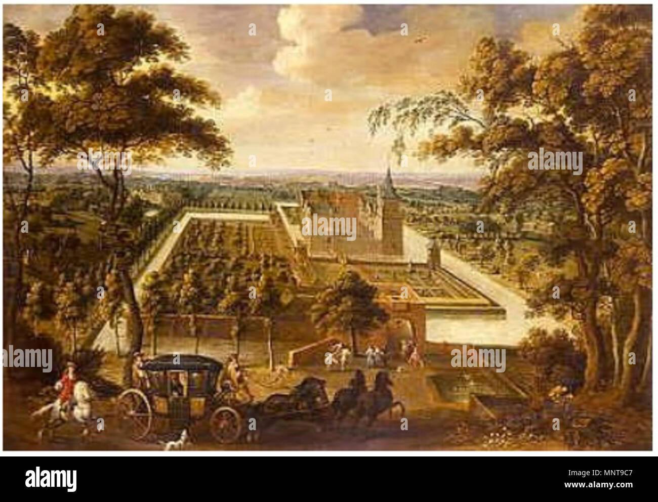 English: View of Hemiksem Castle between 1642 and 1654. 993 Pieter ...