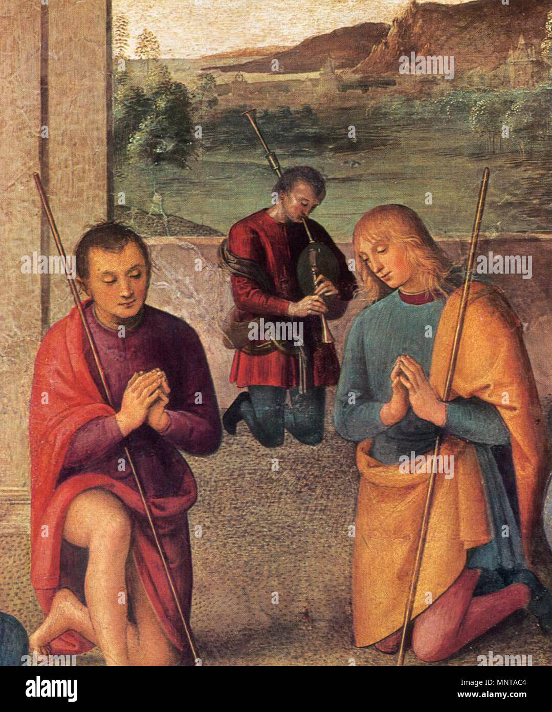 Nativity (detail) between 1497 and 1500. 997 Pietro Perugino - Nativity ...