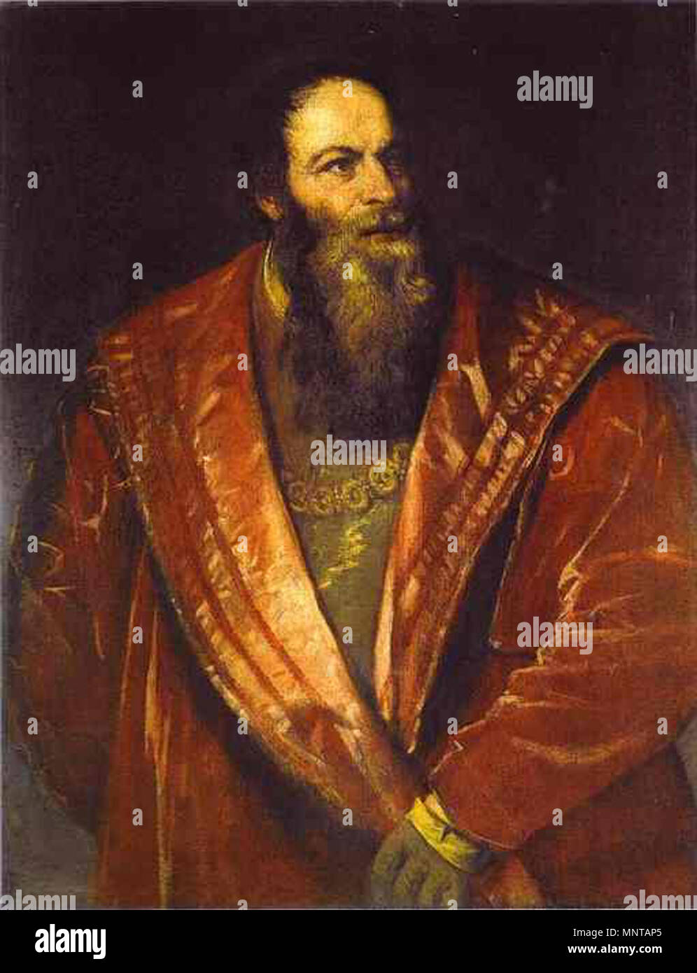 Portrait of Pietro Aretino 1545. 998 PietroAretinoTitian Stock Photo ...
