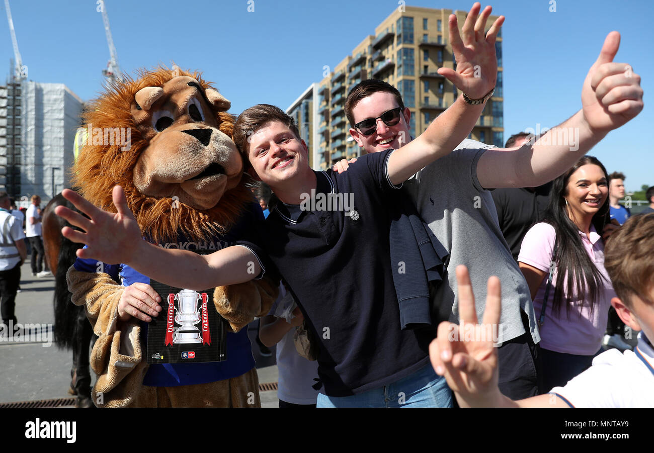 Chelsea fans arriving at the ground before the game during the Emirates ...