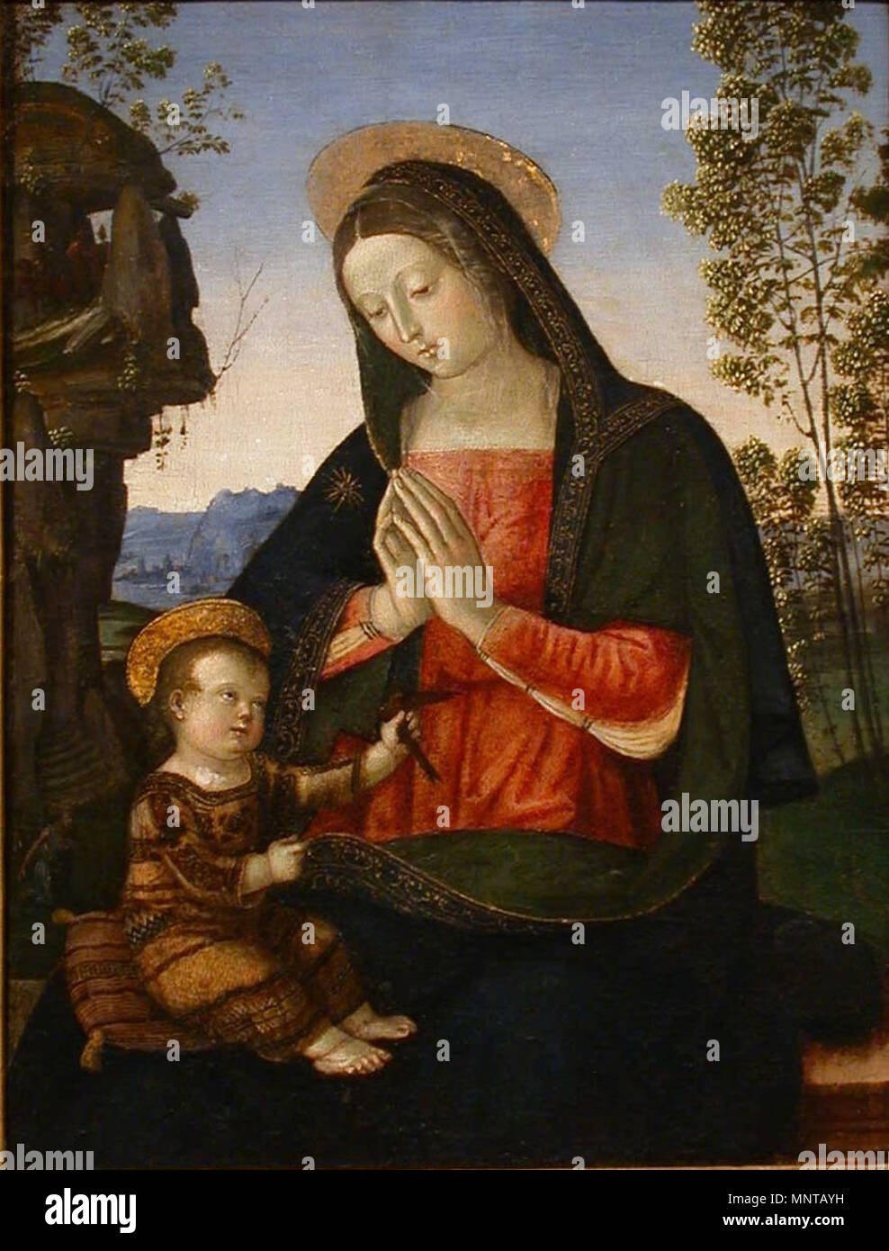 English: Madonna Adoring the Child circa 1490-95. 999 Pintoricchio and ...