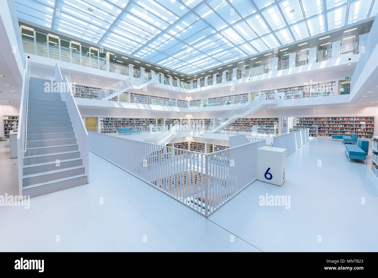 Library Stuttgart Germany Modern Public City Library STUTTGART,